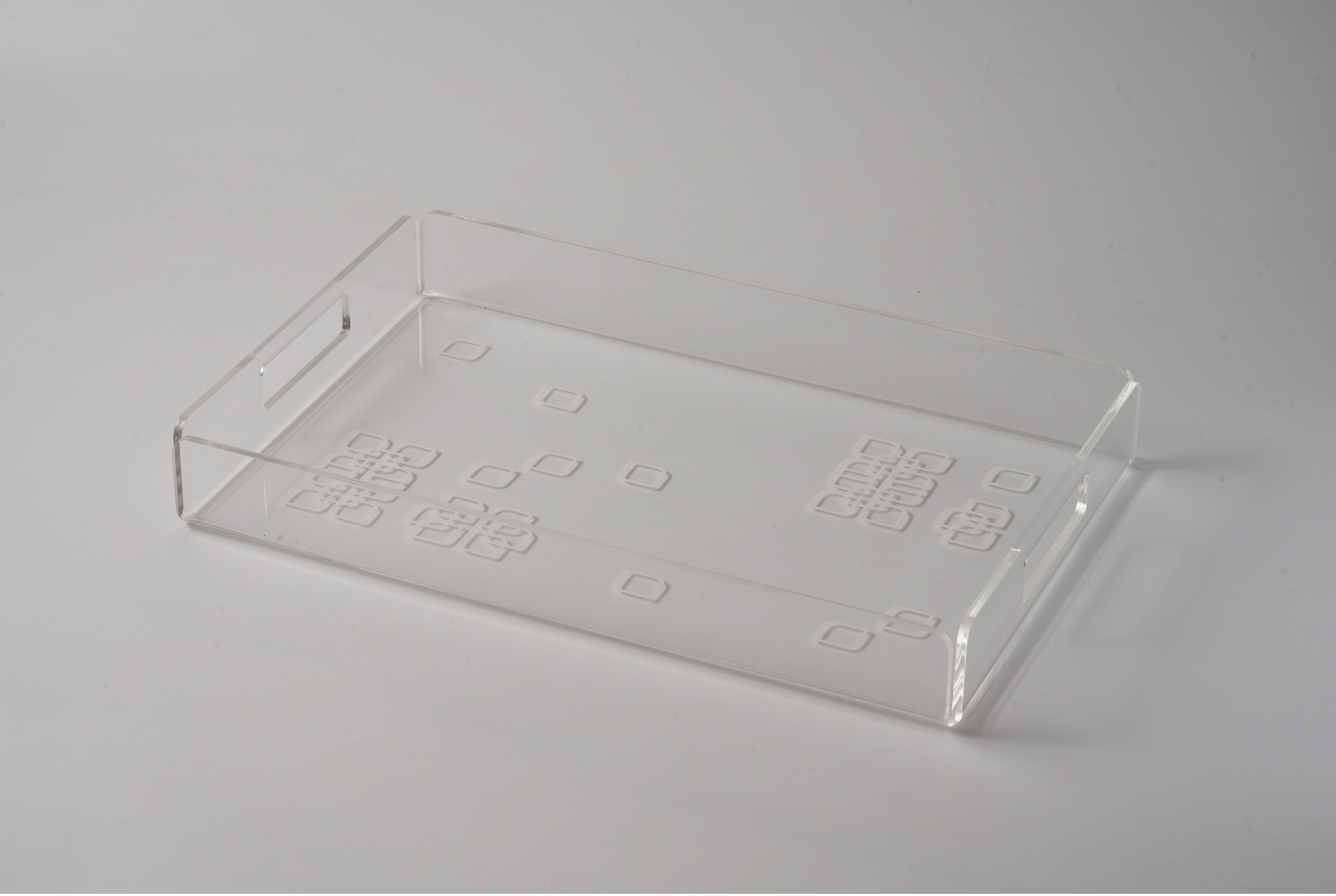 Arabesque Flowers Transparent Tray